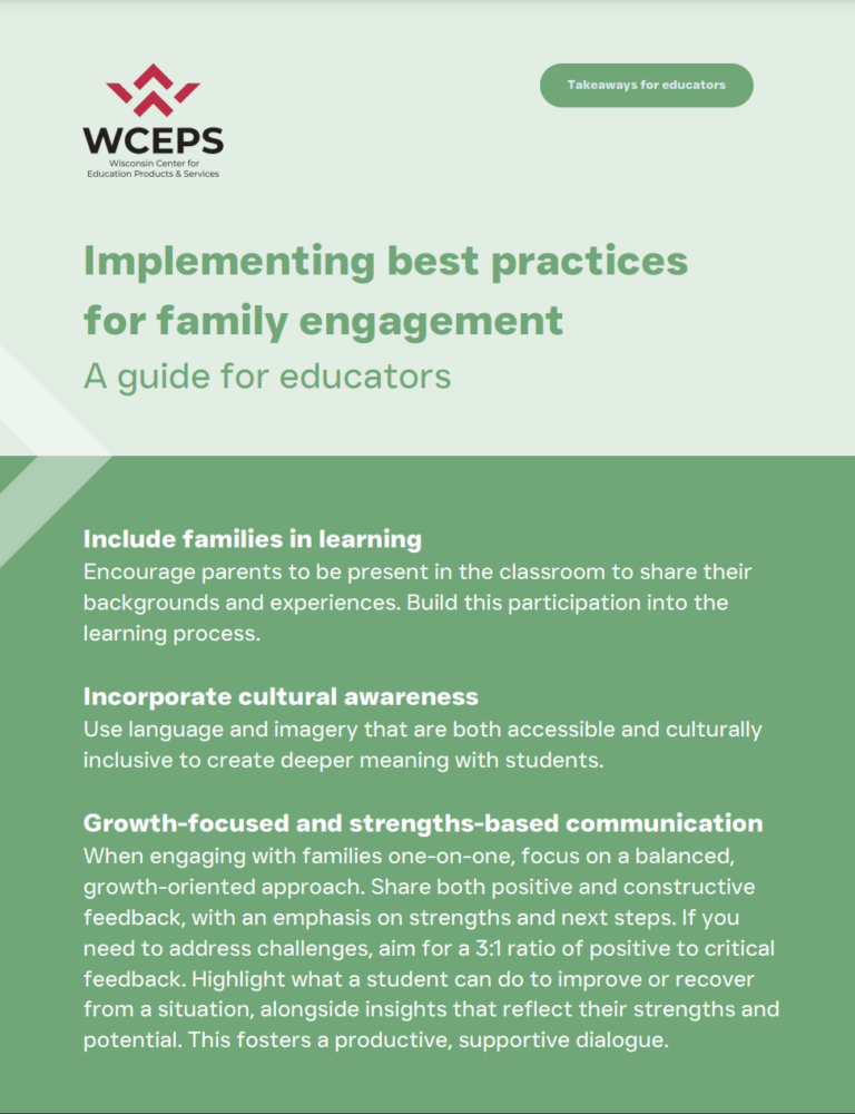 A guide for educators: Implementing best practices for family ...